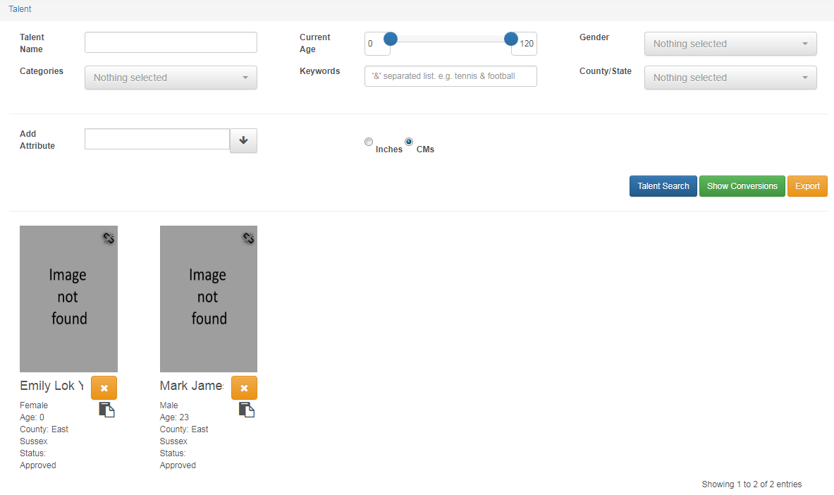 Talent | MARS Application